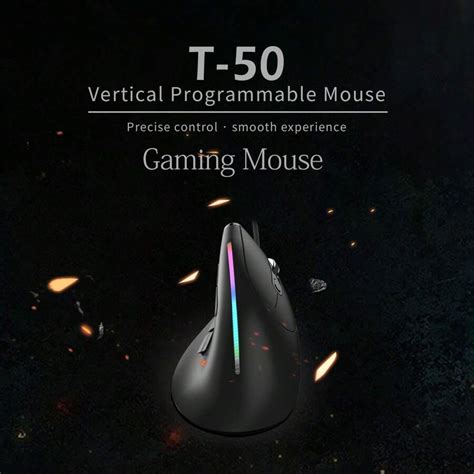 Jomaa Wired Gaming Mouse Rgb Vertical Ergonomic Mice 9 Button