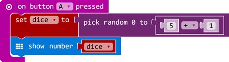 microbit how to make a dice