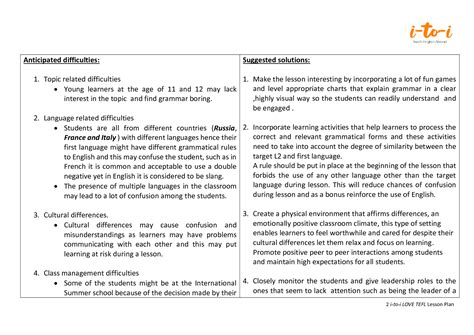 SOLUTION Tefl Assignment 2 Lesson Plan Grammar Pdf Studypool