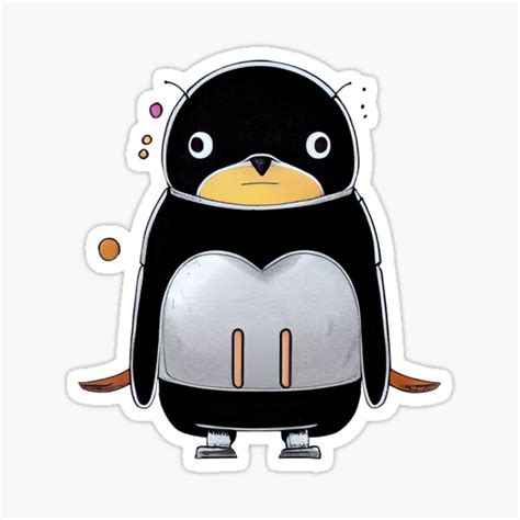 Psychedelic Cyber Penguin Sticker For Sale By Cuteplanetearth Redbubble