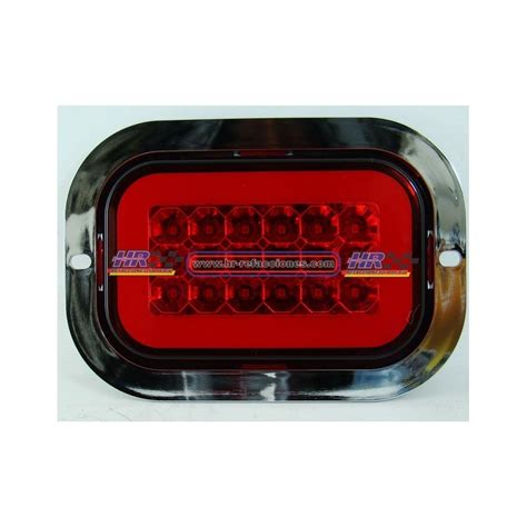 Acc Luz Led Plafon Rectangular 18 Led 11 5 X 16 Cm Rojo Pieza Con Gel
