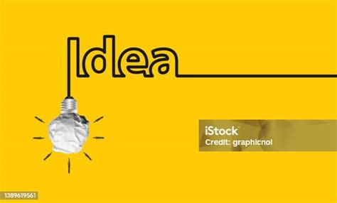 창조적 인 전구 아이디어와 구겨진 종이 볼 디자인 벡터 일러스트 개념에 대한 스톡 벡터 아트 및 기타 이미지 개념 격언