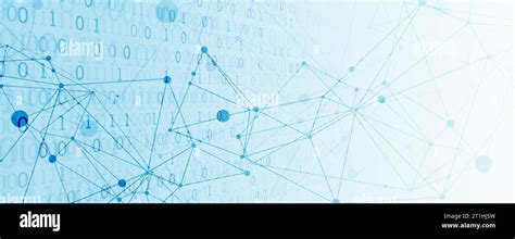 Technology Background With Plexus Effect Big Data Concept Binary