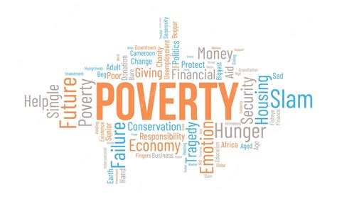 Premium Vector Poverty World Cloud Background Educational Awareness Vector Illustration Design