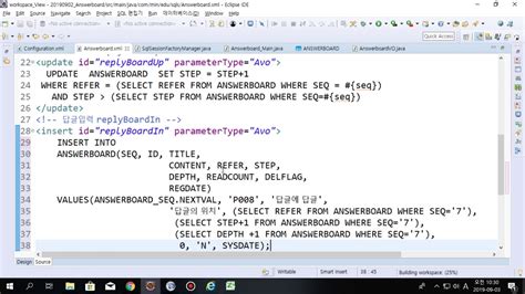 답변형게시판 MyBatis Mapper설정 YouTube