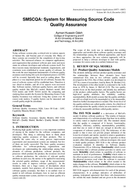 Pdf System For Measuring Source Code Quality Assurance