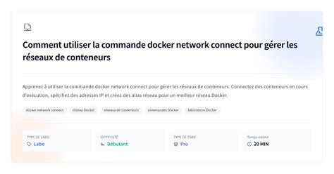 Comment Utiliser La Commande Docker Network Connect Pour Gérer Les Réseaux De Conteneurs Labex