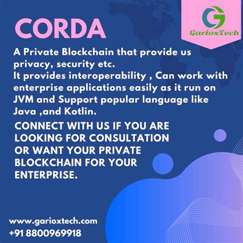 Garioxtech Private Limited On Linkedin Corda Garioxtech Privateblockchain Java Kotlin
