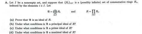 Solved A Let I Be A Nonempty Set And Suppose That Ri II Chegg