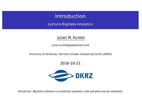 pdf introduction lecture bigdata analytics … · cost and energy