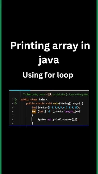 Java Interview Printing Array In Java Using For Loop Array Operations In Java Shorts Youtube