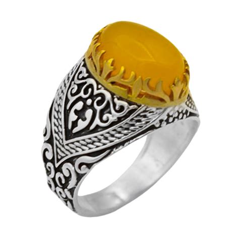 Sabuh Design Sharaf Al Shams Silver Ring For Men