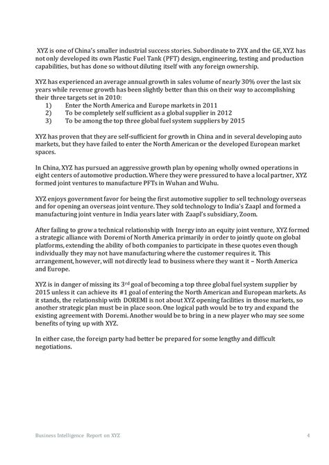 Business Intelligence Report Sample 011312 Pdf