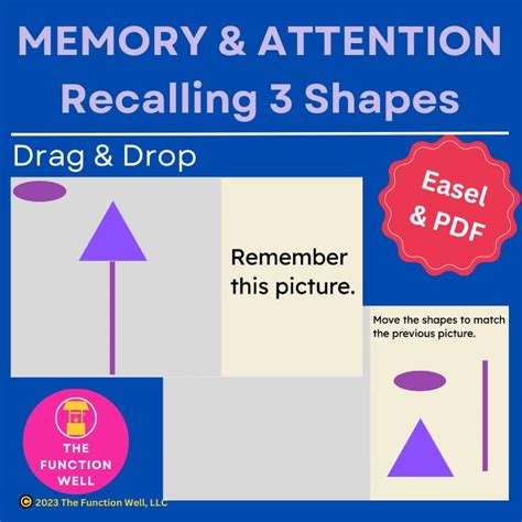 Memory Attention Visuospatial Activity Recalling 3 Shapes In