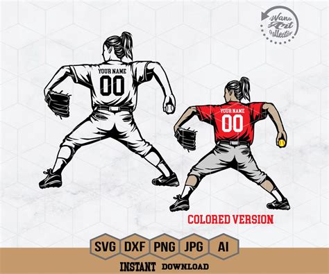 Softball Pitcher Svg Softball Player Svg Pitcher Svg Softball Mom