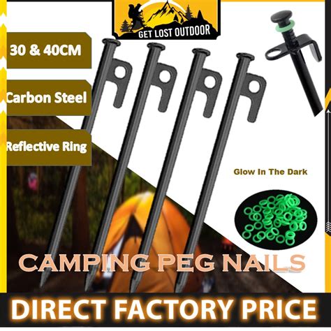 Glo 30and40cm Peg Stake Camping Peg Ground Nail Tent Peg Flysheet Peg