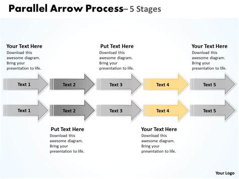Double Parallel Arrow Process PowerPoint Templates Designs PPT Slide Examples