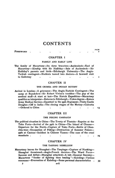 Contents The Life Of Sir Halliday Macartney Kcmg