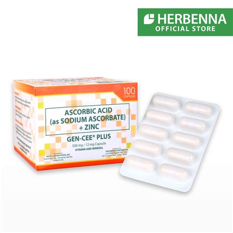 Gen Cee Plus Zinc Vitamin C Ascorbic Acid Shopee Philippines
