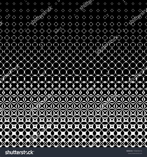 Vector Monochrome Seamless Pattern Gradually Transition Stock Vector Royalty Free 1958696416