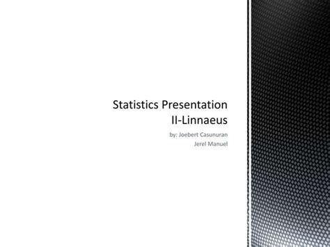 Statistics Presentation Ppt
