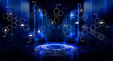 3d 렌더링은 슈퍼컴퓨터 행이 있는 데이터 센터의 대칭 공간 정보 및 컴퓨팅 기술 빅 데이터의 개념입니다 글로벌 커뮤니케이션에 대한 스톡 사진 및 기타 이미지 Istock