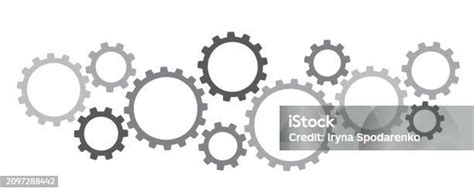 연결된 톱니바퀴 기어 비즈니스 기어 휠은 흰색 배경에 고립되어 있습니다 벡터 일러스트 레이 션입니다 0명에 대한 스톡 벡터 아트 및 기타 이미지 Istock