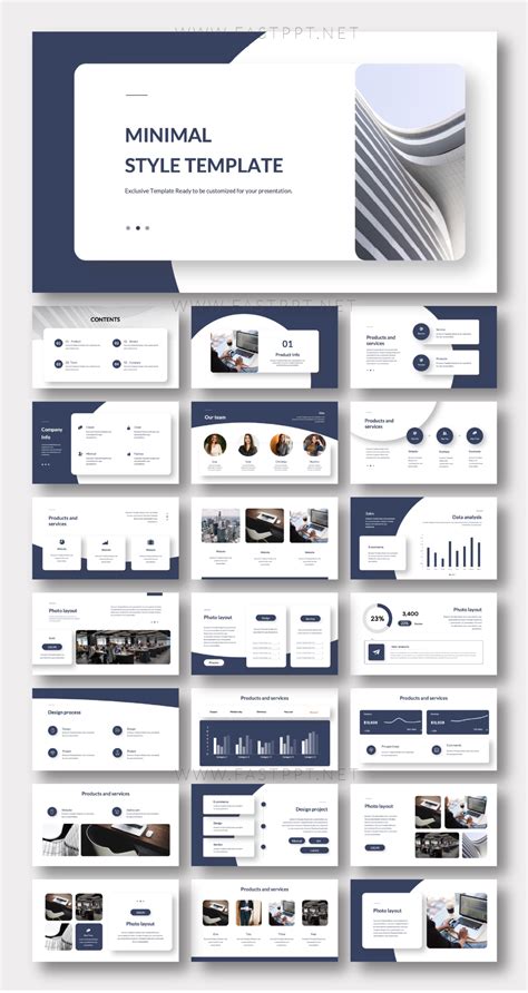 Elegant Minimalist Business Presentation Template Ppt Slides For Pr