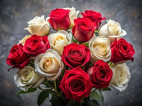 Exquisite Red And White Rose Bouquet A Timeless Symbol Of Love And