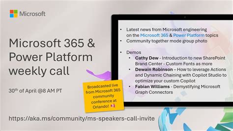 Microsoft 365 And Power Platform Call April 30 2024 Scree