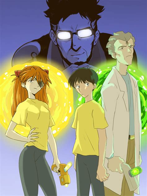 Souryuu Asuka Langley Ikari Shinji Ikari Gendou Fuyutsuki Kouzou