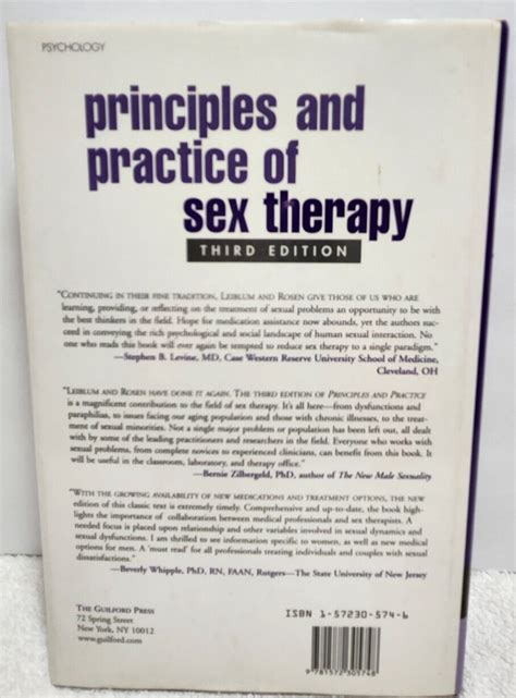 Principles And Practice Of Sex Therapy Third Edition By Raymond C