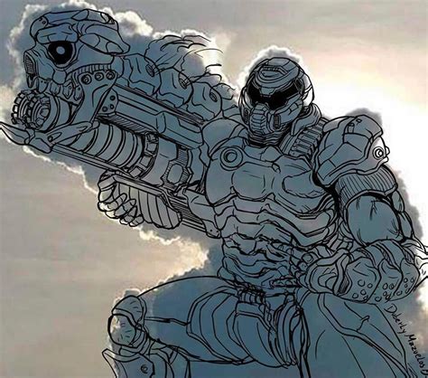 Doom Slayer Doomguy Doomslayer Doom Metal Biggun Challenge Cloud Doometernal Hell Kill