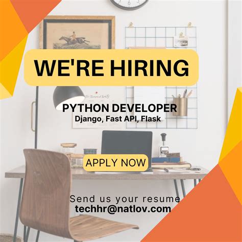 We Are Hiring Python Web Developer Django Fastapi Flask Send Us Your Natlov Technologies