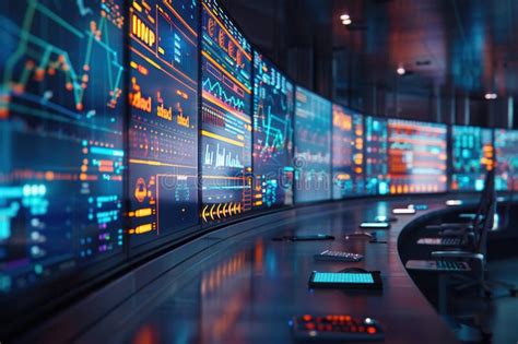 The Control Center Monitors Delivery Logistics With Large Screens Showing Routes Statistics