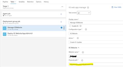 Iis Physical Path Changes After Release Is Completed Azure Devops Stack Overflow