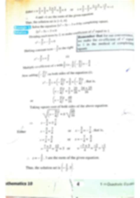 Solution Quadratic Equation With Examples Explanation 10 Class