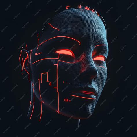3d Facial Recognition Icon Technology And Security Illustration Logo Premium Ai Generated Image