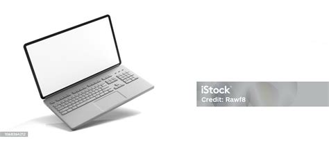 빈 화면을 흰색 배경에 고립 된 노트북입니다 3 차원 일러스트 레이 션 노트북에 대한 스톡 사진 및 기타 이미지 노트북