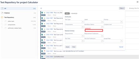 Xray 4001 As A User I Want To Be Able To Filter By Sprint In The Test Repository Xblend