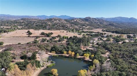 Aerial View Of Small Lake In The In The Valley Of Dos Picos County Park