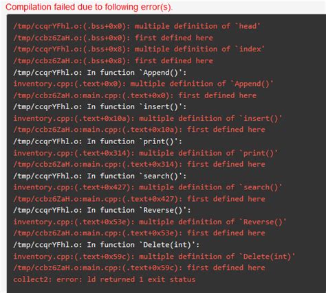 I Am Having Trouble Compiling Code On