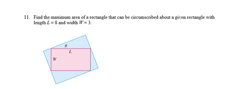 Solved Find The Maximum Area Of A Rectangle That Can Be