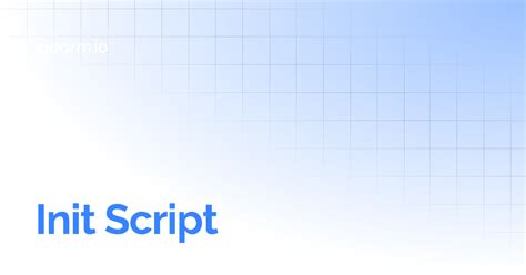 Init Script Goorm
