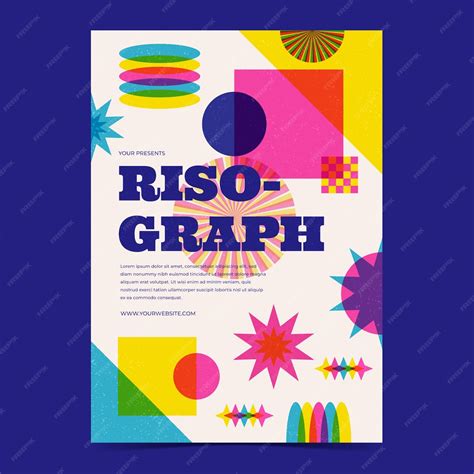 Premium Vector Hand Drawn Risograph Poster Design