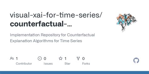 Github Visual Xai For Time Series Counterfactual Explanations For Time Series Implementation