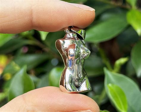 Venus Pendant 925 Sterling Silver Female Torso Naked Lady Erotic Nudity