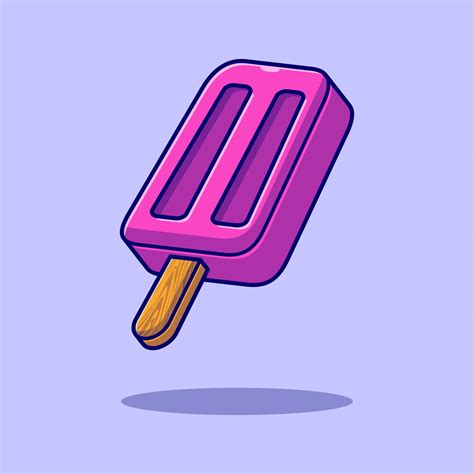 Paleta De Hielo Hielo Crema Vector Dibujos Animados Ilustración