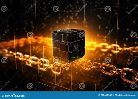 Blockchain Abstract With Smart Contract Network Protocol Solution Generative Ai Stock