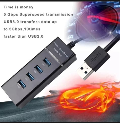 Ports Of High Speed USB Hub High Speed USB SPLETER BLACK BLACK Daraz Com Bd